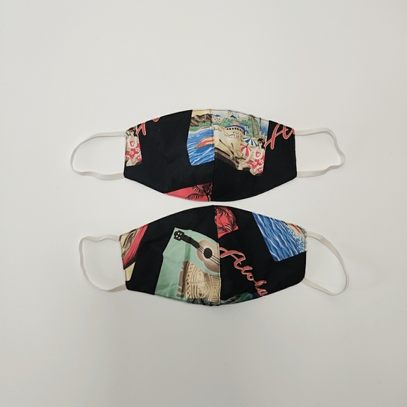 Other | 2 Pcs Handmade Hawaii Aloha Face Mask | Poshmark